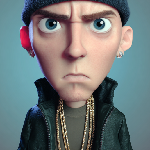 🧑‍🎨 RAP GOD Artist Bobblehead Figurine・ STL File for 3D printing・Cults