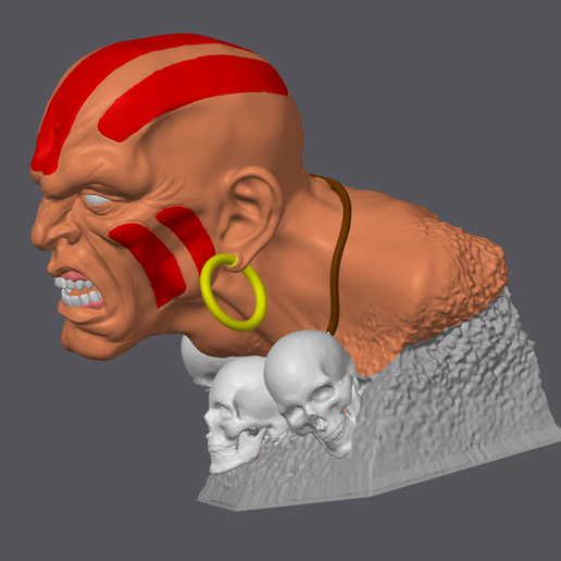 Archivo STL halsim street fighter bust 👤 (3MF)・Design para impresora 3D ...