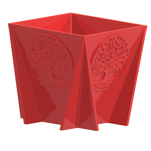 STL file FLOWERPOT WITH TREE OF LIFE 🌳 ・3D printer model to download・Cults