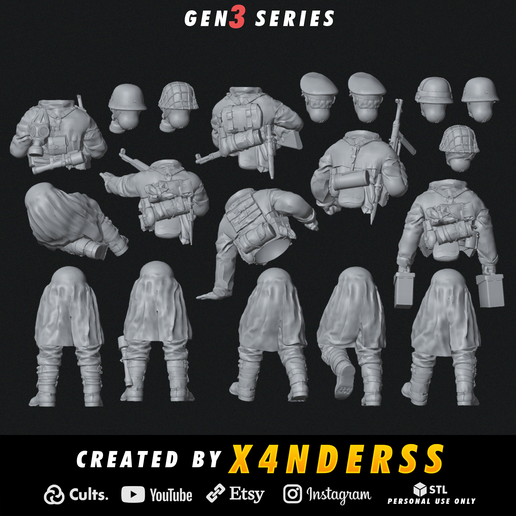 🫡 By X4NDERSS • Unit 22 • Gen3 Series • SW LEGION 1⁄48 Scale • x6 ...