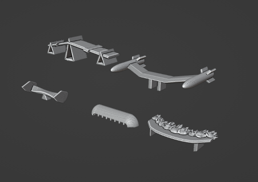 🎲 Gaslands 20mm Scale Spoiler Two Set・ 3D File for 3D printing・Cults