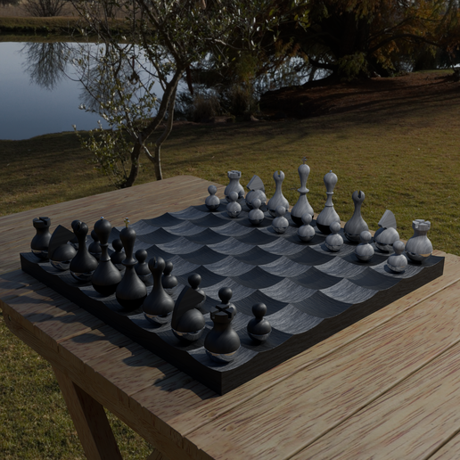 ♟️ Wobbly Chess・Free STL File for 3D printing and CNC machining - Laser ...