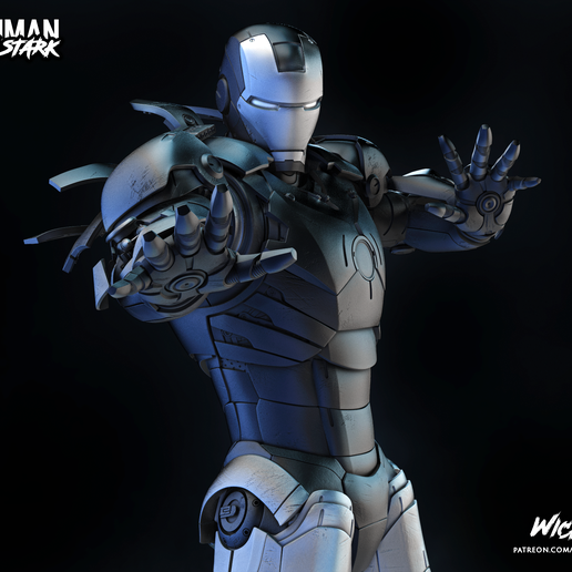 👨 Wicked Marvel Iron Man 2023 Sculpture: Tested and ready for 3d ...