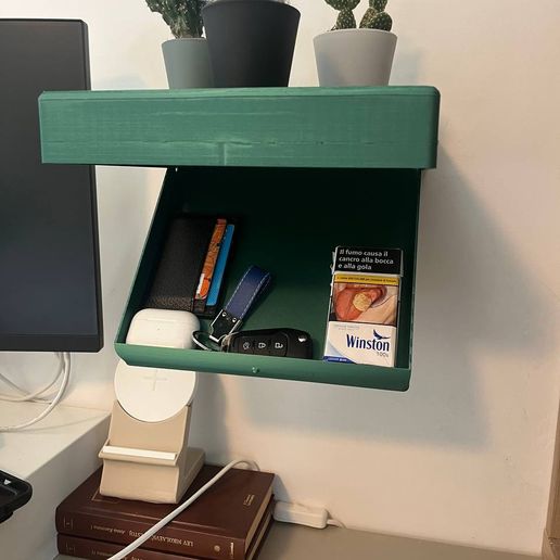 🙈 Hidden Drawer Shelf - 25x25cm - Unique Wall-Mounted Shelf with Secret ...