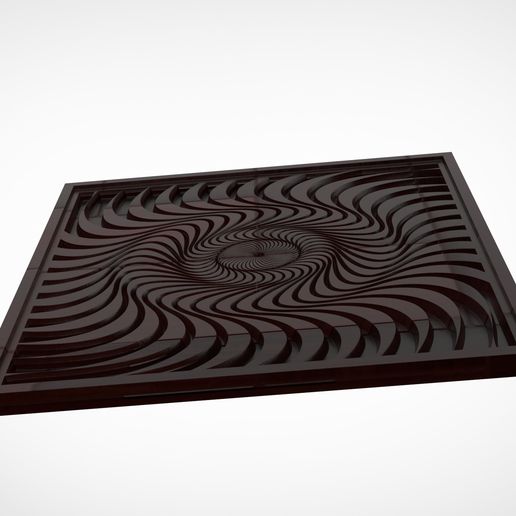 🌊 Wall Panel Decor "Optical illusion" waves from a drop png,dxf,svg,stl ...
