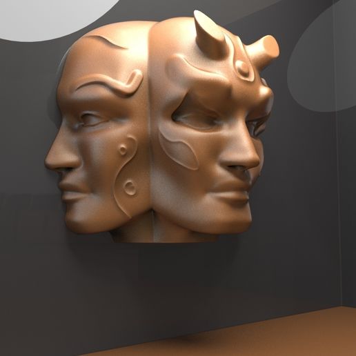STL file Artistic and Unique: Wall Design of Heads STL File 📁 ・3D ...