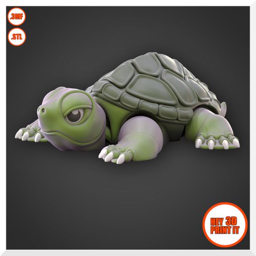 STL file River Turtle Print In Place Articulated 🐢 (3MF)・3D printer ...