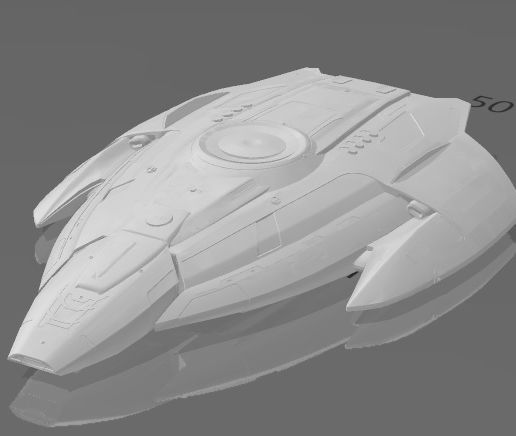 🖖 STO - Terran - Adamant Heavy Raider・Free STL File for 3D printing・Cults