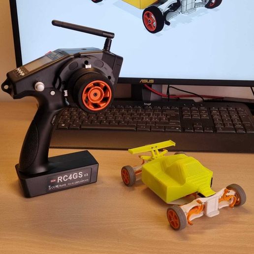 🏎️ RC mini Buggy 1/24・ STL File for 3D printing・Cults