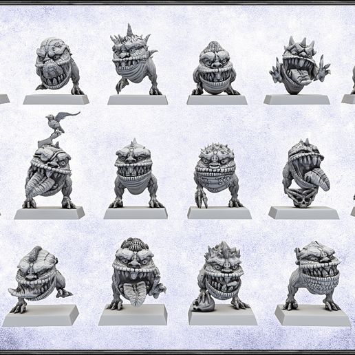 👺 Wild Squig Unit - 28mm Miniatures・ STL File for ・Cults
