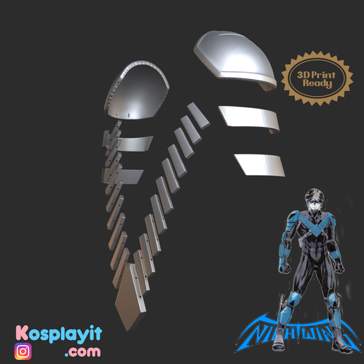 📁 Nightwing Armor 3D Model Digital File - Nightwing Cosplay - Future ...