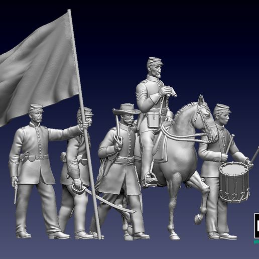 🫡 union officers acw・ STL File for 3D printing・Cults