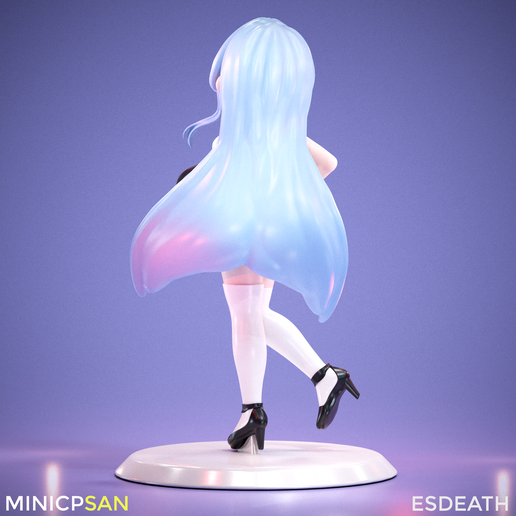 3D file Esdeath - Elegant White Uniform Outfit - Akame ga Kill Anime ...