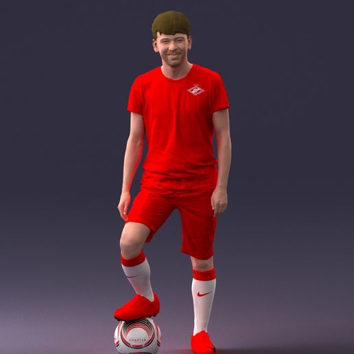 3D file 000097 Football Player 1212 🏈 ・3D printing design to download・Cults
