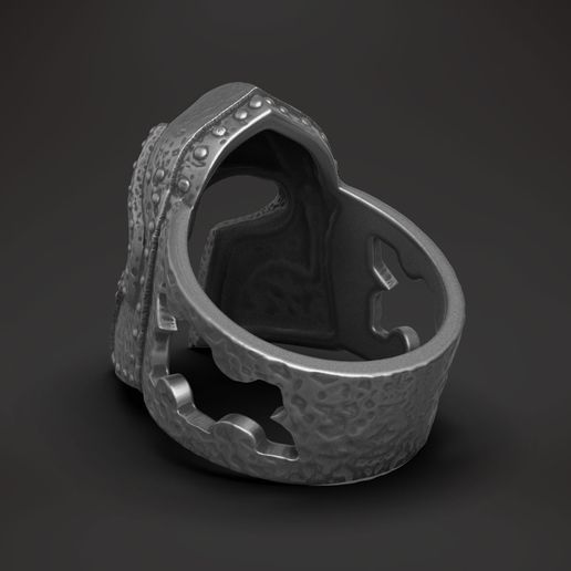 💍 Ring jewelry Skyrim helmet v176 3D print model・ 3D File for 3D ...
