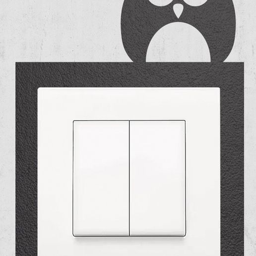 🦉 Owl Light Switch Cover – Cute Owl Wall Plate – Laser Cut DXF File ...