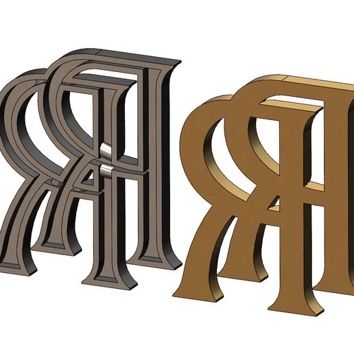 🚗 Simple RR rolls-royce logo replica 3D print m・ STL File for ・Cults