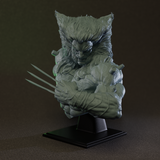 👤 Wolverine bust・ STL File for 3D printing・Cults