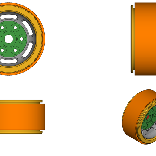 🛞 1.9" Beadlock Wheel – 3-Piece, Bolt-On Design・ STL File for 3D ...