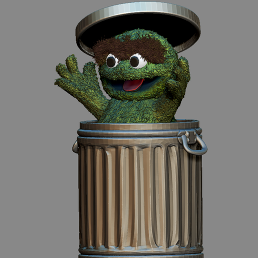 🗑️ Oscar the Grouch 3D Print Model: Create the Fun Resident of the ...