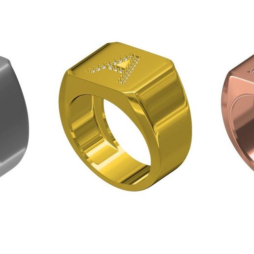 💍 Signet Ring For Men・ STL File for 3D printing・Cults