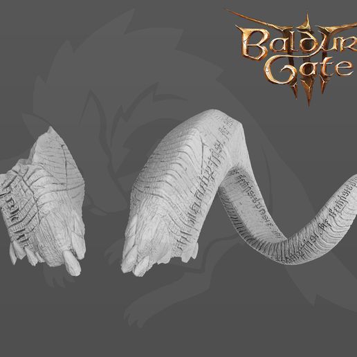🤘 KARLACH HORNS BALDUR'S GATE 3 3D MODEL STL FOR COSPLAY・ STL File for ...