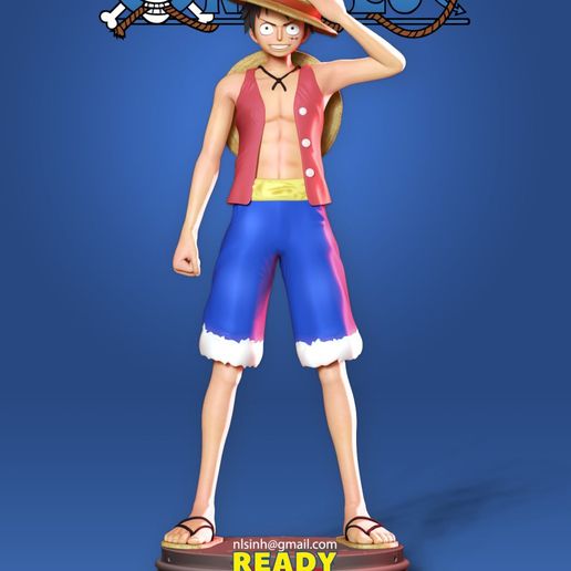 Archivo STL LUFFY CON BASE 🗿 (3MF)・Plan de impresora 3D para descargar ...