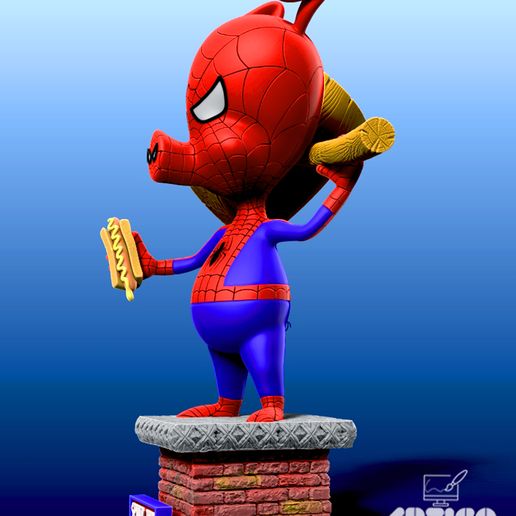 🎨 Spider-Ham Marvel Fan Art・ 3D File for 3D printing・Cults
