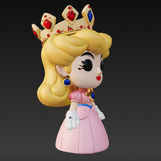 👸 Princess Peach Funko Pop - 3D Printable Model for 2.0mm Nozzle - 15cm ...