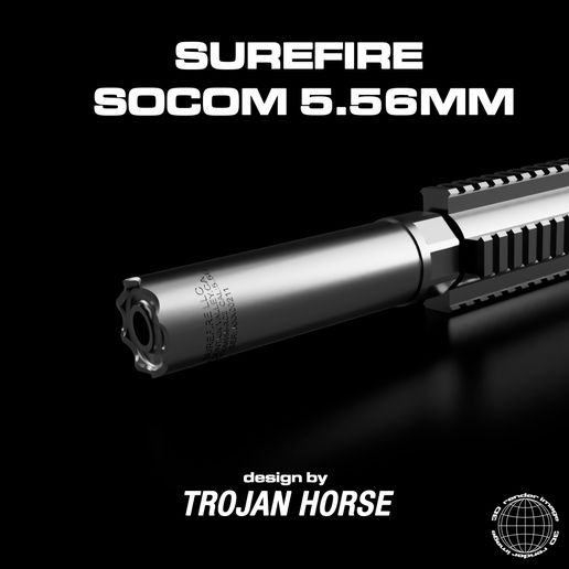 🔫 SOCOM 556 RC2 AIRSOFT SILENCER・Бесплатный бесплатно STL для 3D-печать ...
