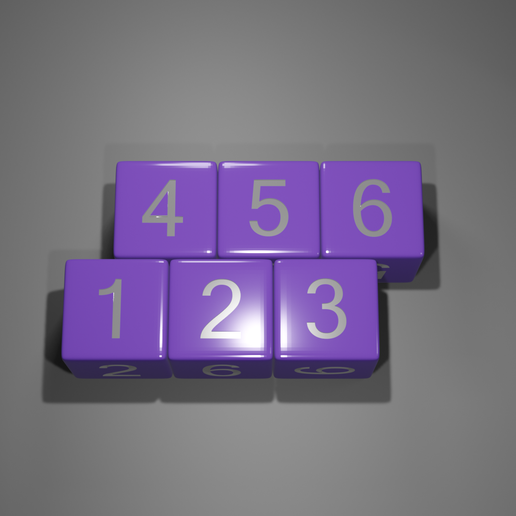 🎲 Dice with Numbers (Bevelled Edge)・Free STL File for ・Cults