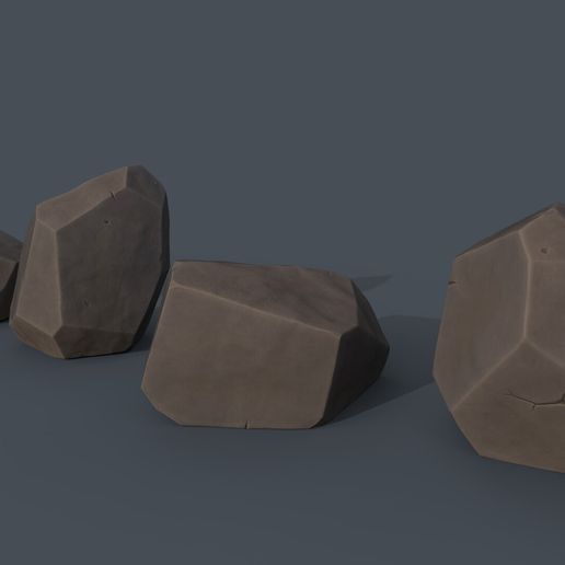 3D file Low Poly Stones 🌍 ・Template to download and 3D print・Cults