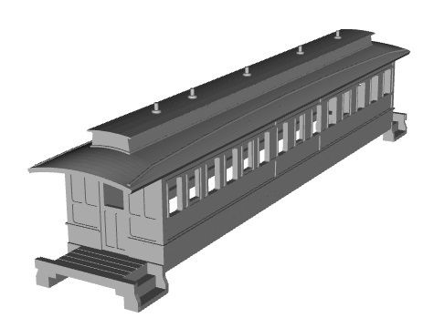 🛤️ Cavan and Leitrim Railway composite coach 1/100 scale・ 3D File for ...