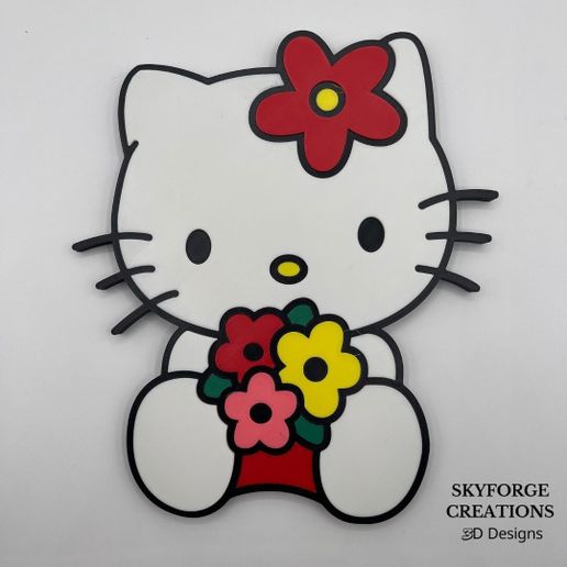 👋 Hello Kitty Wall Art Set・ 3MF File for 3D printing・Cults