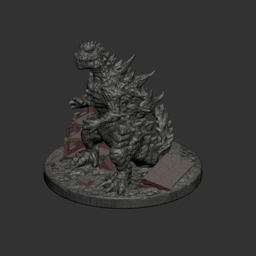 🏙️ Stylized Godzilla 2000 Destroyed City Diorama・Free STL File for 3D ...