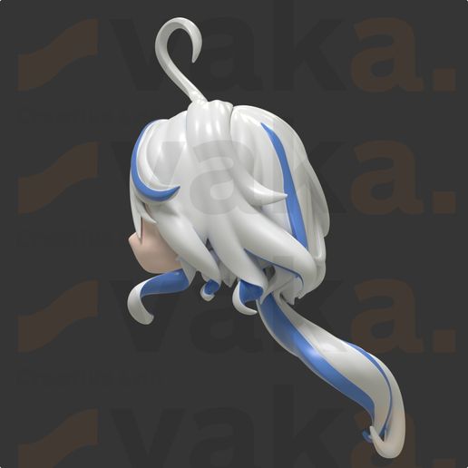 💇 Furina Genshin Impact Custom Nendoroid Hair - 3D Printable STL File ...
