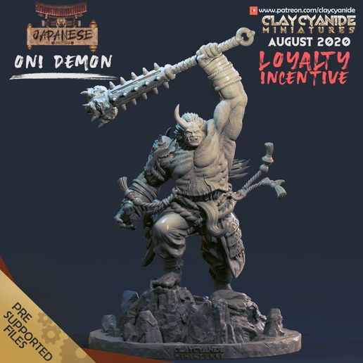 👾 Oni Demon・ 3D File for 3D printing・Cults