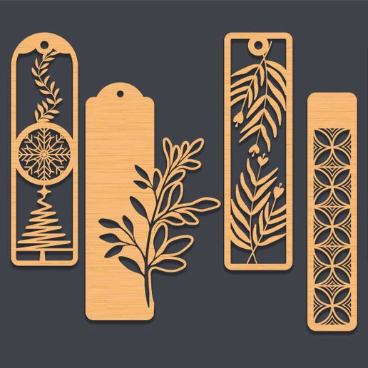 💯 100 Bookmarks SVG Laser Cut Files Template・ 3D File for 3D printing ...