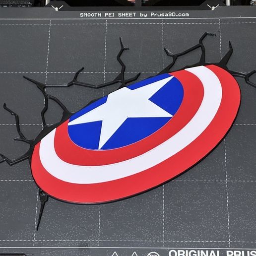 🛡️ Captain America Shield In Wall・Free 3D File for ・Cults