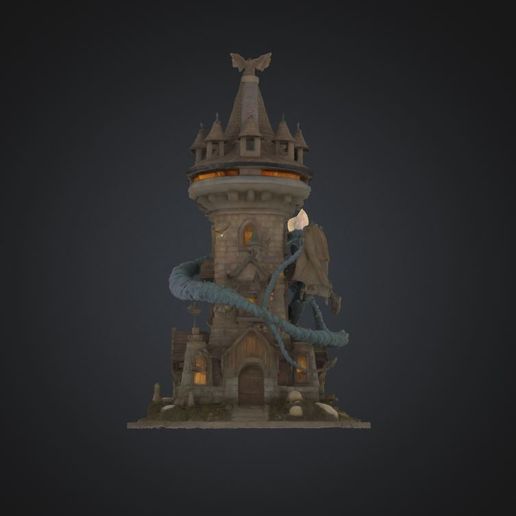 🐉 Dragon Epic DND Dice Tower - Dragon Castle Dice Tower 3D print model ...