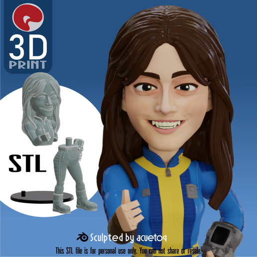 👾 Lucy Maclean - Fallout, Okey Dokey・ STL File for 3D printing・Cults