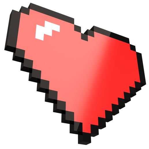 💜 Pixel Heart・ 3D File for ・Cults