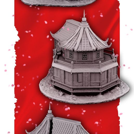 🇨🇳 Chinese Architecture - Palace 3・ STL File for 3D printing・Cults
