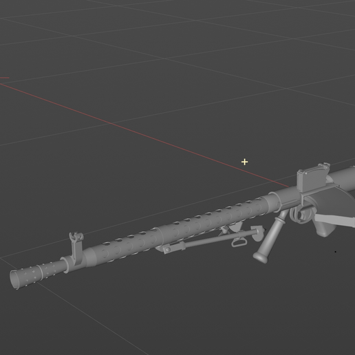 🔫 Digital model of the Hungarian Solothurn 31M machine gun・ OBJ File ...