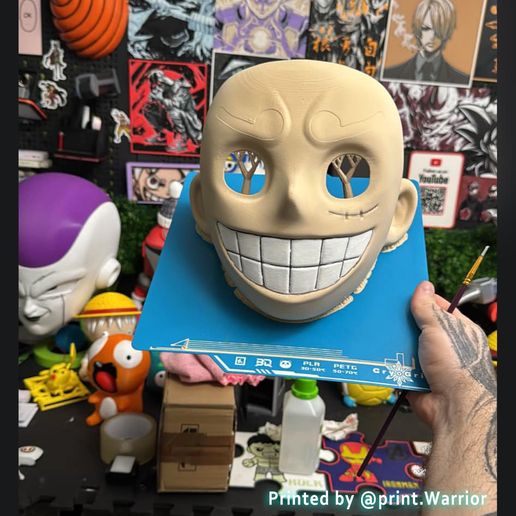 ⚙️ Luffy Gear 5 Head Mask Wearable - One Piece Cosplay・3D Print・Cults