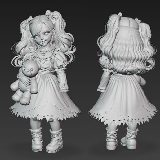 🎨 3D horror cute doll for 3d print・ STL File for 3D printing・Cults