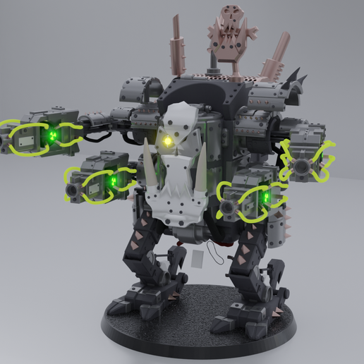 👷 Ork Heavy Support Mech-Builder Kit・ 3D File for 3D printing・Cults
