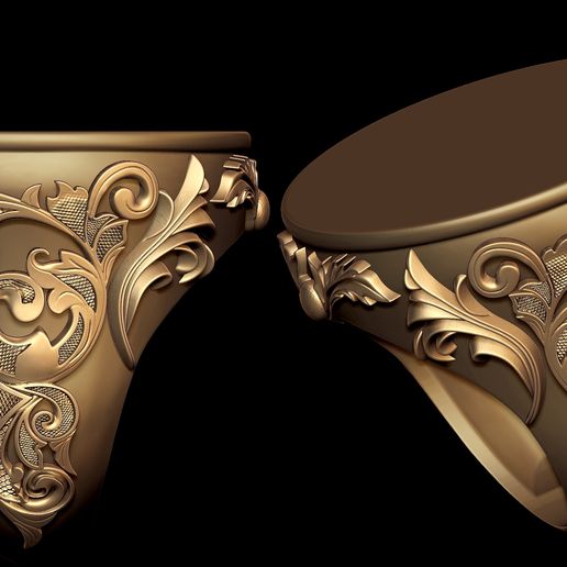 STL file Ring Shank with Filigree and scroll 💍 (OBJ)・3D printable model ...