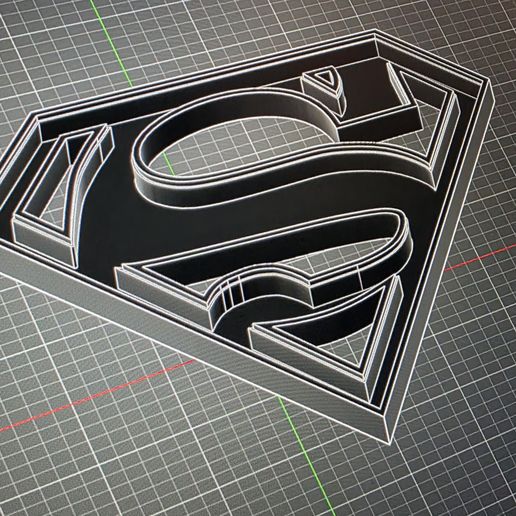 🦸‍♂️ Superman logo LED lamp・ STL File for 3D printing・Cults