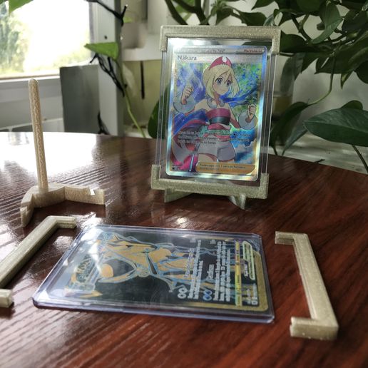 🐉 SIMPLE POKEMON CARD DISPLAY STAND・Free OBJ File for 3D printing・Cults